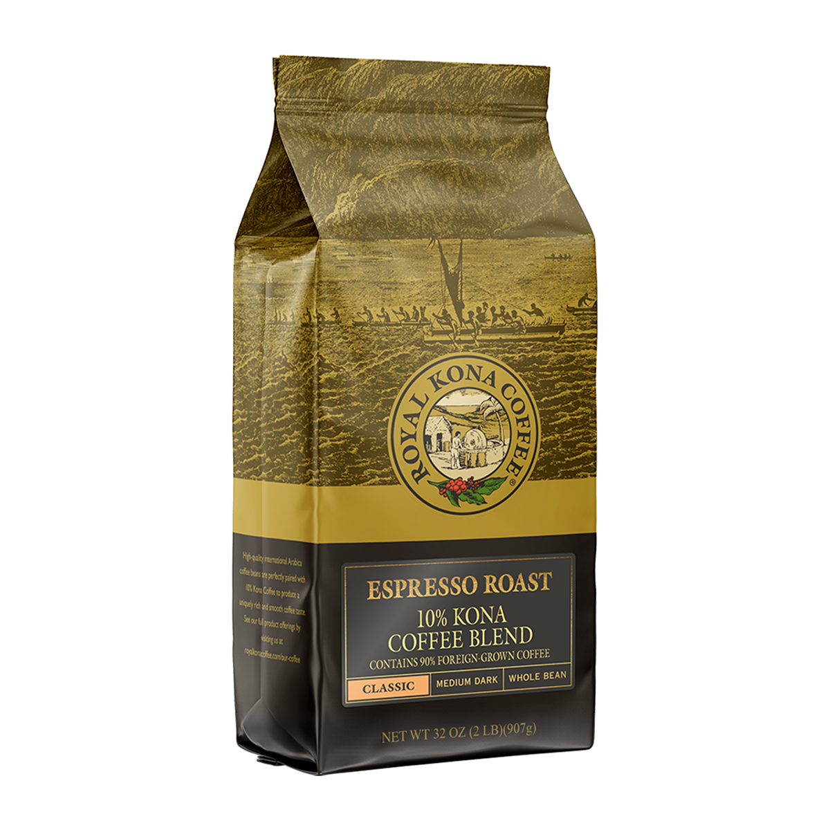 Espresso Roast 10% Kona Coffee Blend - Royal Kona Coffee